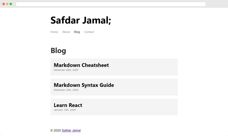 Portfolio | Safdar Jamal